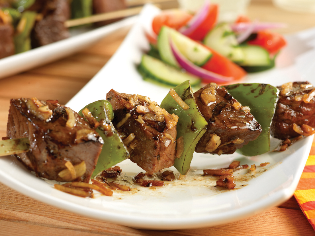Herbed Beef Kabobs | Swanson® Recipes