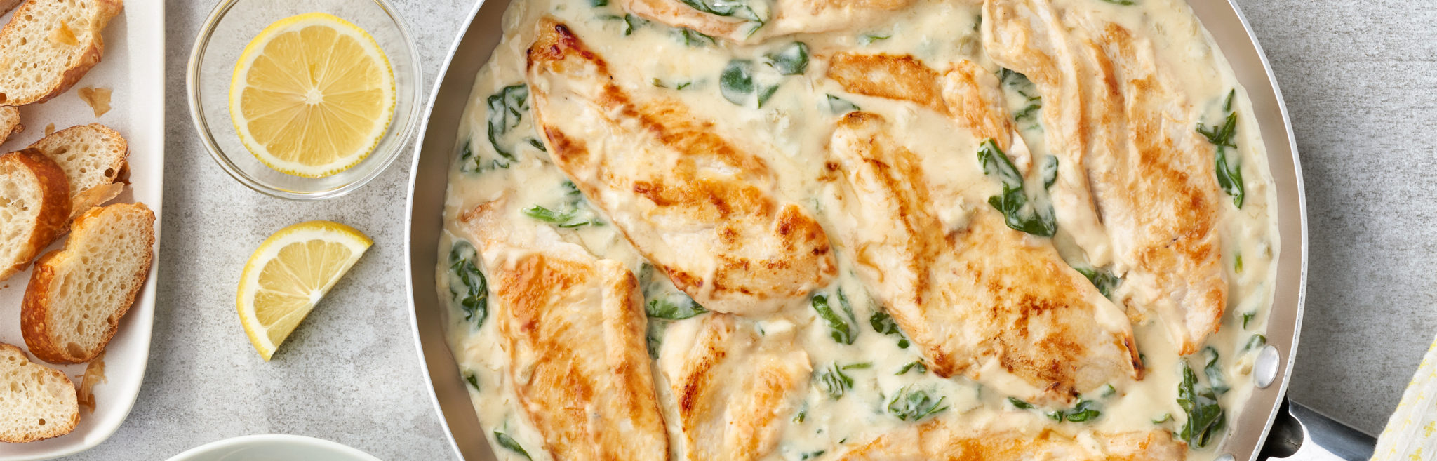 Healthy Lemon Chicken Scallopini with Spinach - Swanson