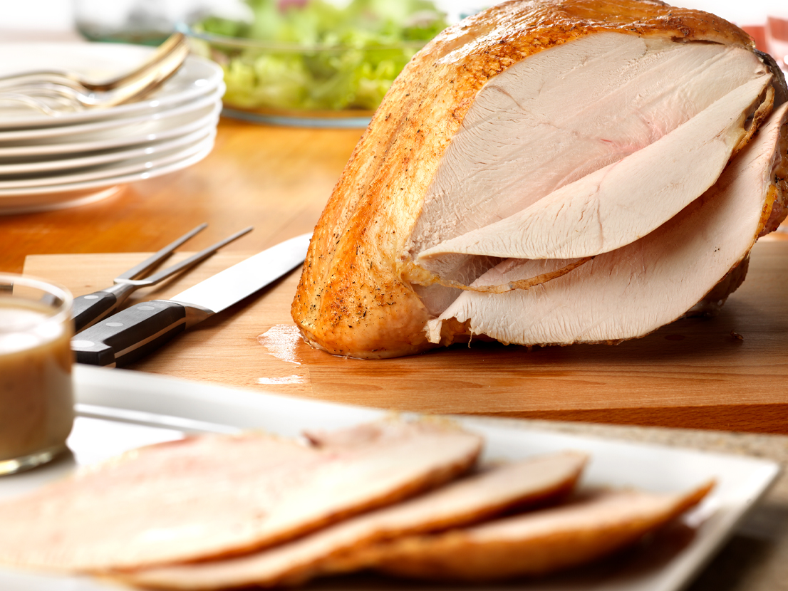 Roasted Turkey Breast with Herbed au Jus | Swanson® Recipes