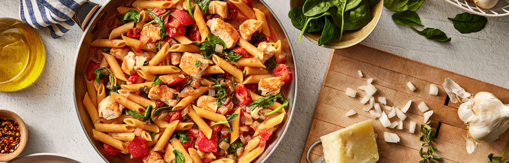 One-Pan Chicken & Pasta Romano | Swanson® Recipes