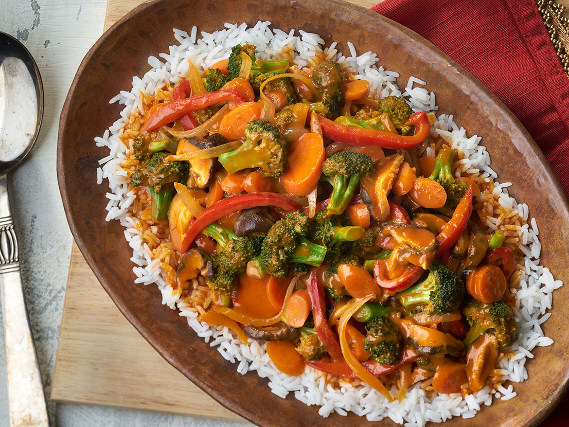 Vegetable Curry over Jasmine Rice | Swanson® Recipes