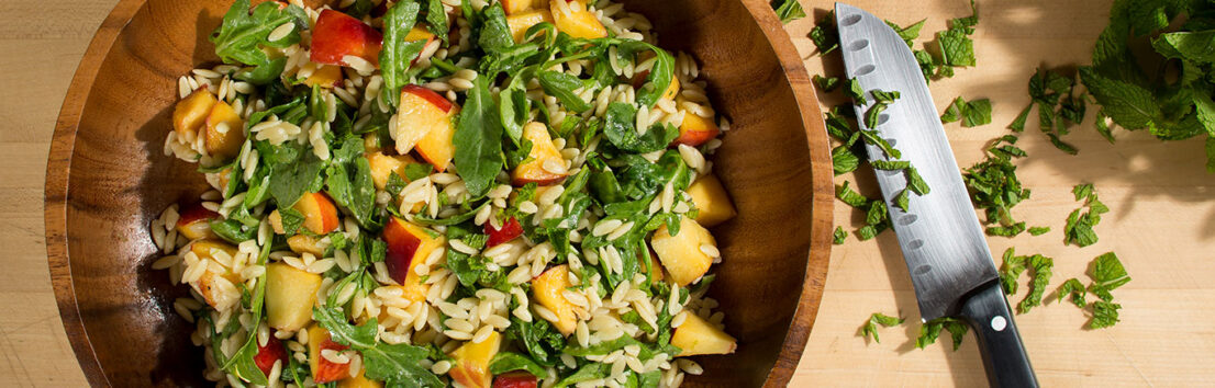 Peach Orzo Salad | Swanson® Recipes