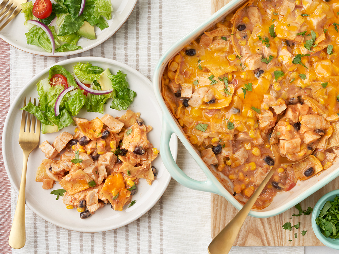 Cowboy Chicken Tortilla Casserole | Campbell's® Recipes
