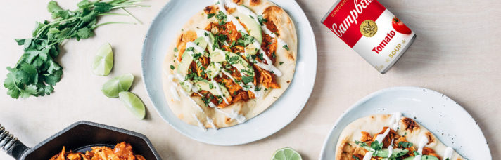 Chipotle Chicken Flatbread with Chili-Lime Crema | Campbell's® Recipes