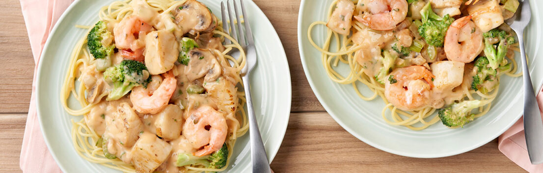 Creamy Seafood Medley with Pasta | Campbell’s® Recipes