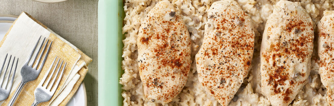 One Dish Chicken & Rice Bake | Campbell's® Recipes