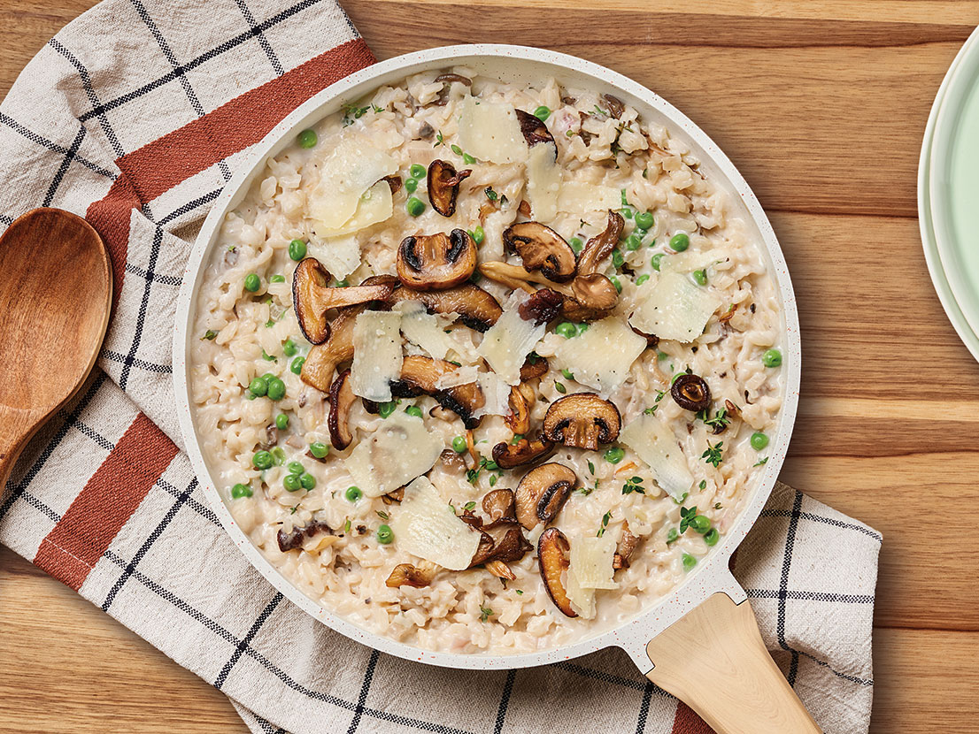 Mushroom & Pea Risotto | Campbell’s® Recipes