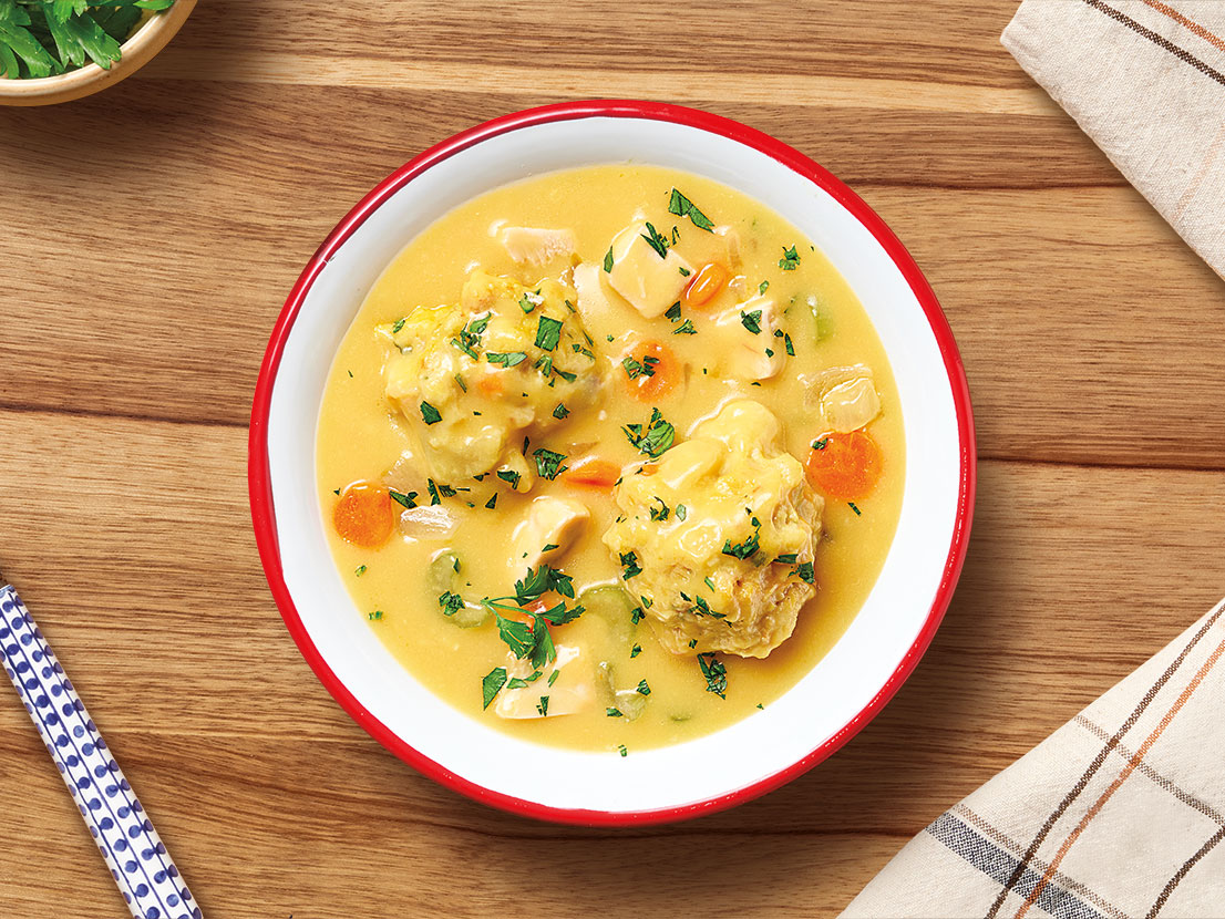 Slow Cooker Turkey and Stuffing Dumplings | Campbell's® Recipes