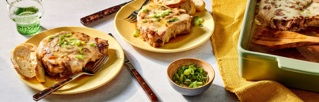 French Onion Smothered Pork Chops | Campbell's® Recipes